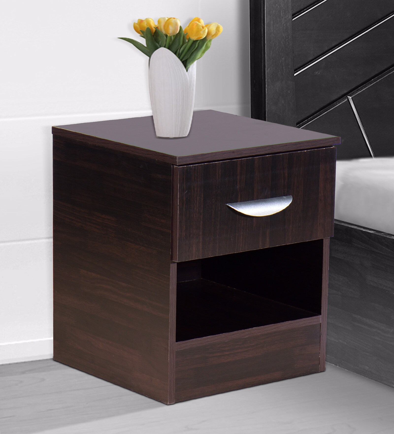 Buy Lampad Night Stand in Wenge Finish at 37% OFF by DF2H | Pepperfry