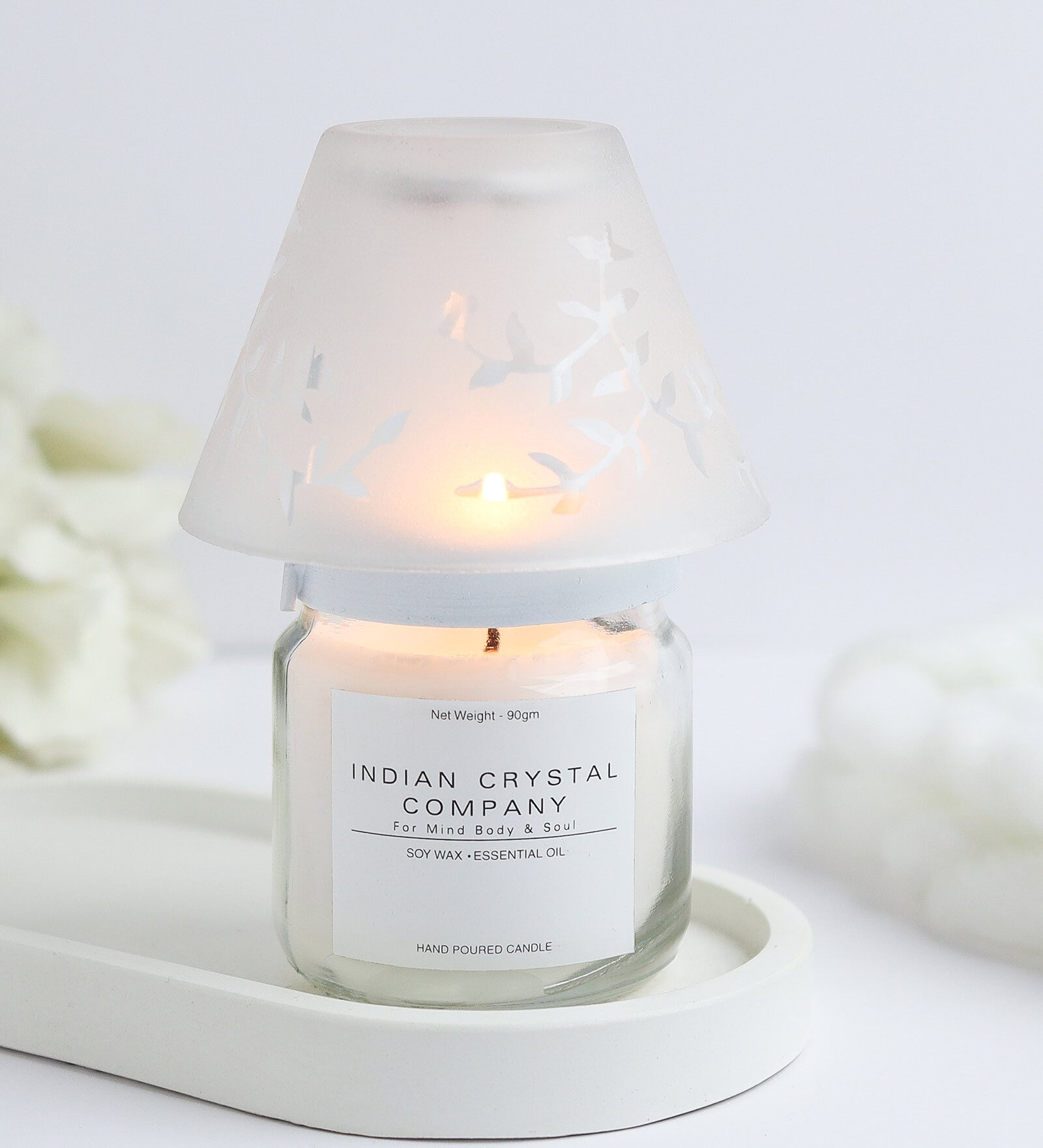 Buy Lampshade Citronella Soy Wax Sented Jar Candle by Indian Crystal ...