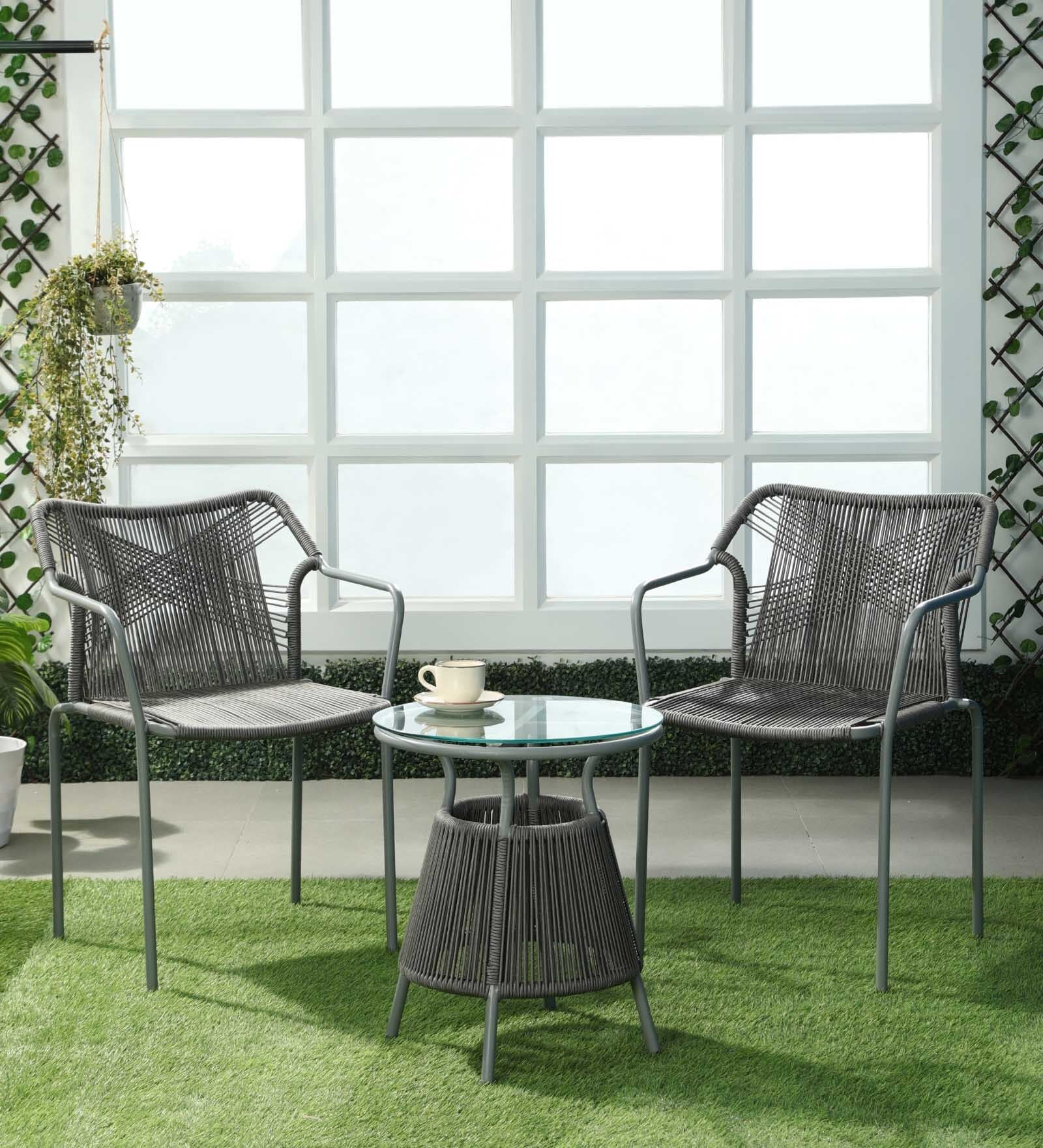 Buy Lanai Fabric Table and Chair Set in Grey Finish at 8% OFF by Advent ...