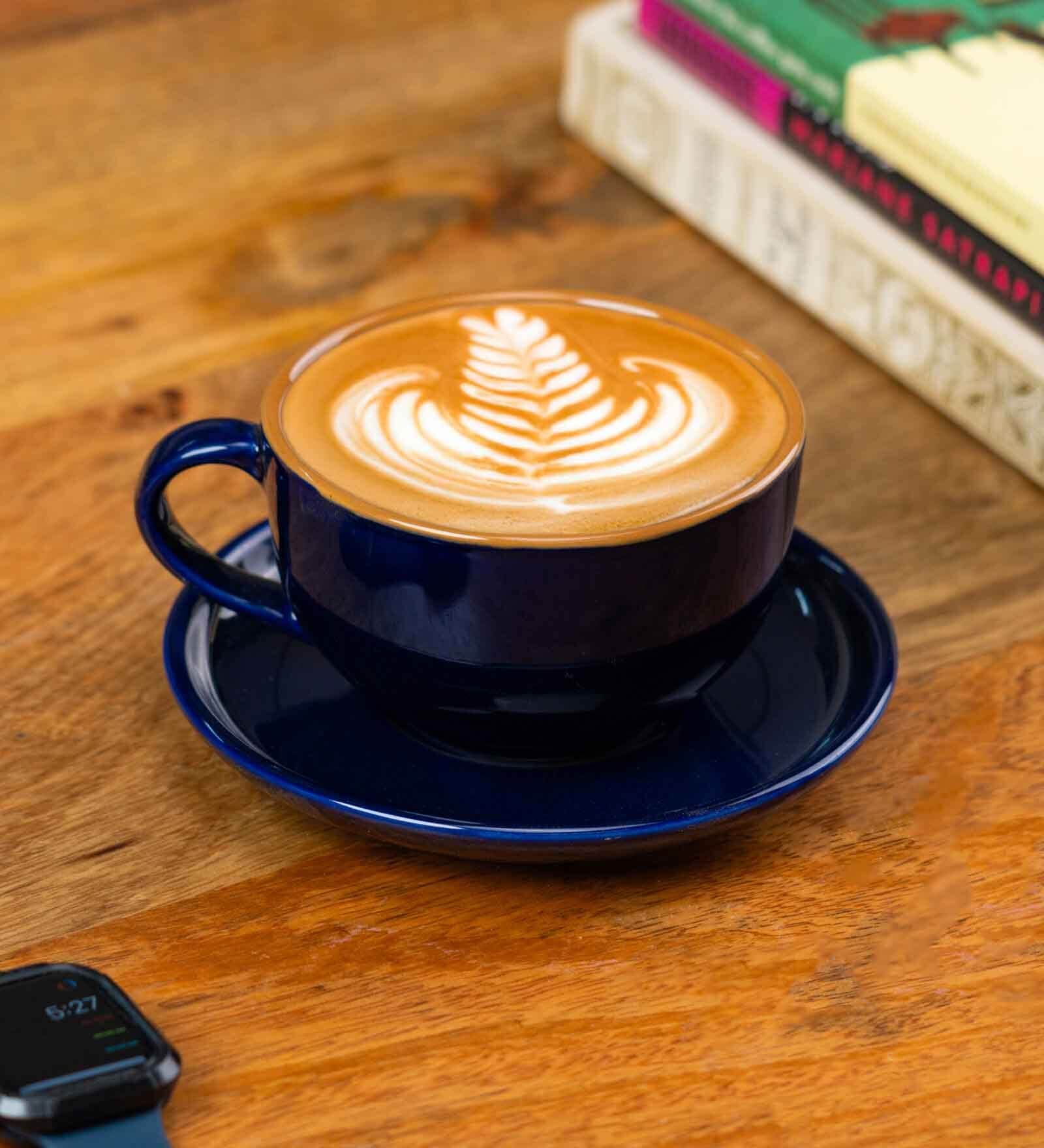 Buy Large Ceramic Coffee Cup Saucer Set 320ml Midnight Blue at 30% OFF ...