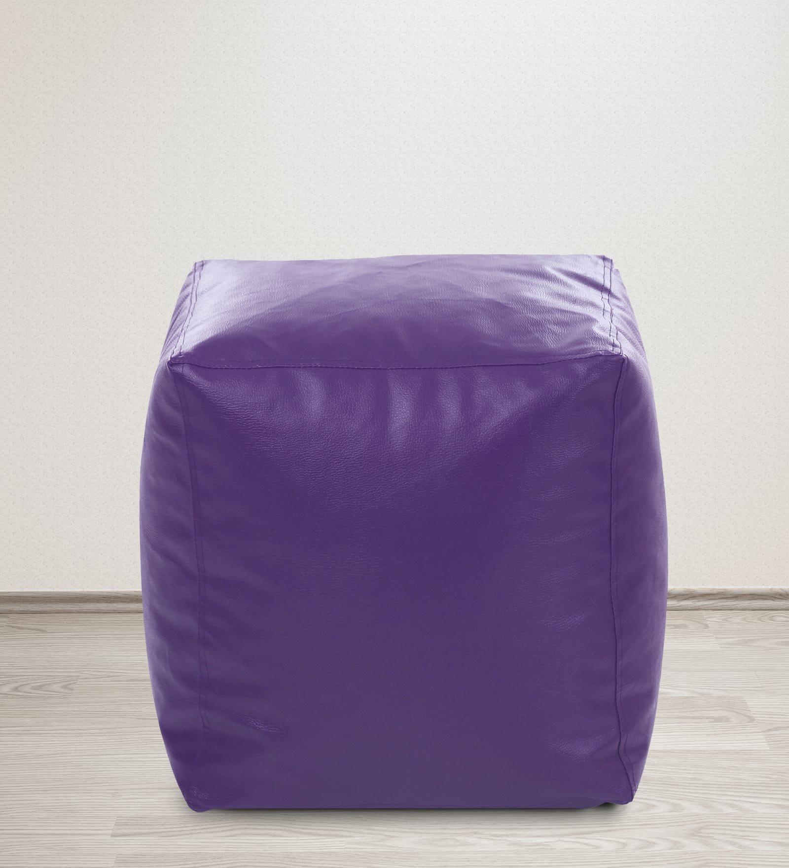 Buy XXXL Size Square Bean Bag Pouffe with Beans in Purple Colour at 1% ...