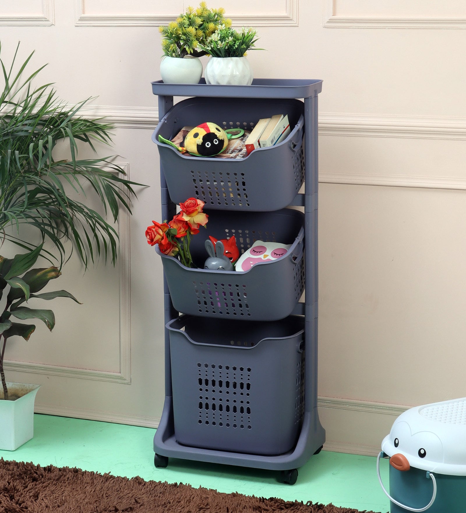 Buy Buggy Plastic Toy Organizer in Grey Colour at 20% OFF by The Tickle ...