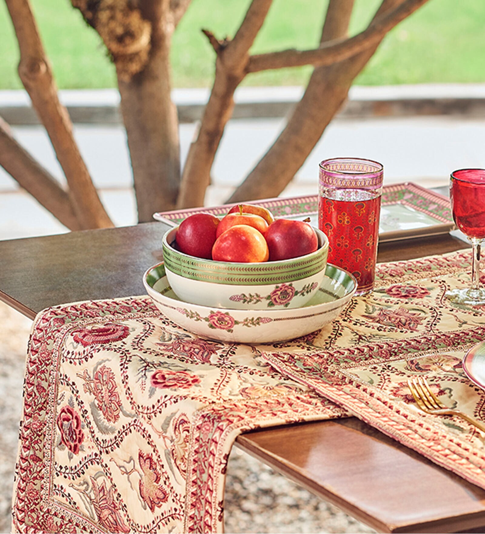 Buy Lavana Ivory Colour Cotton & Satin Table Runner at 55% OFF by Ritu ...