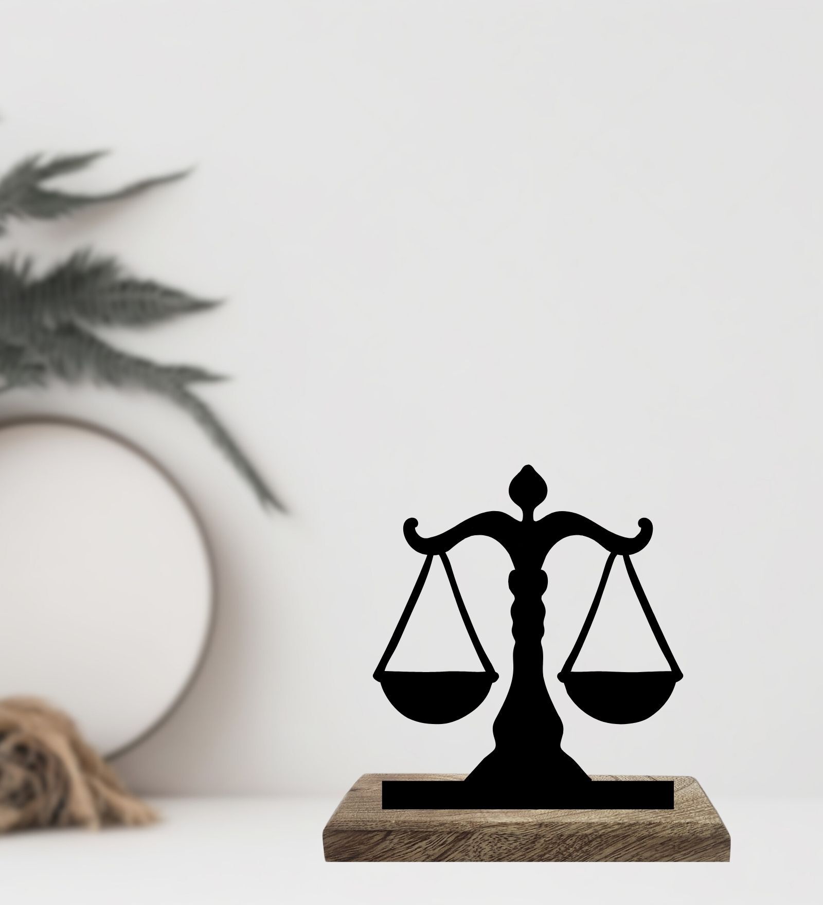 Buy Law Balance Black Mango Wood & Iron Showpiece at 23% OFF by Elysian ...