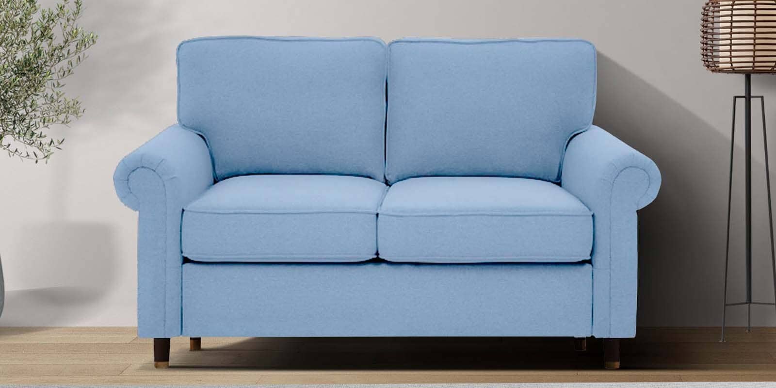 Buy Novel 2 Seater Sofa in Teal Blue Colour at 43% OFF by ARRA | Pepperfry