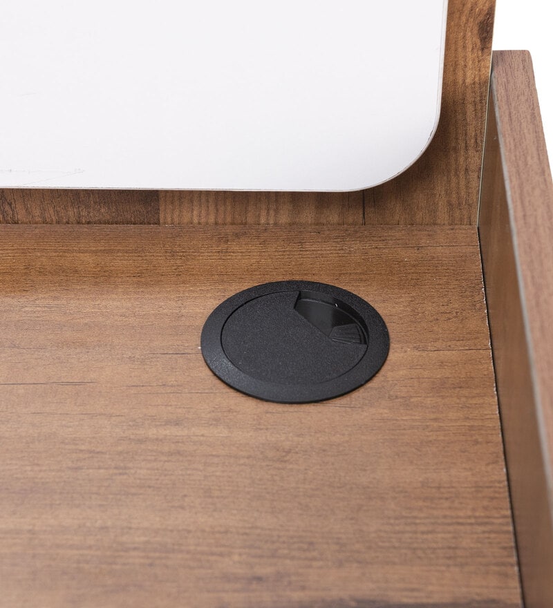 Buy Lana Study Table in Teak Oak Finish by Furlenco Online - Hutch ...
