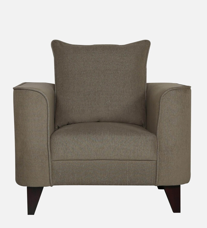 Buy Conseja Fabric 1 Seater Sofa In Sandy Brown Colour By Casacraft ...