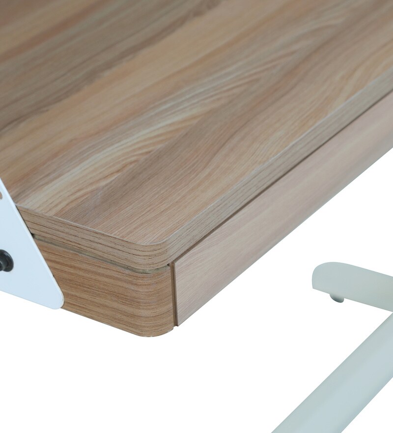 Buy Lara Study Table in White & Oakwood Finish by Atmosphere Online ...