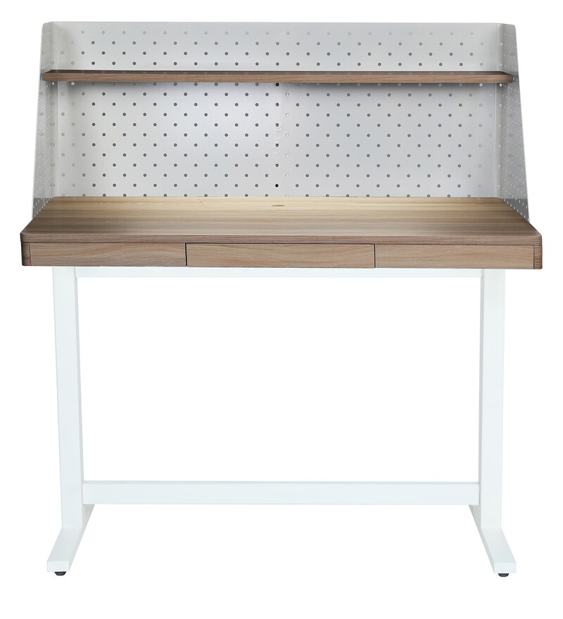 Buy Lara Study Table in White & Oakwood Finish by Atmosphere Online ...