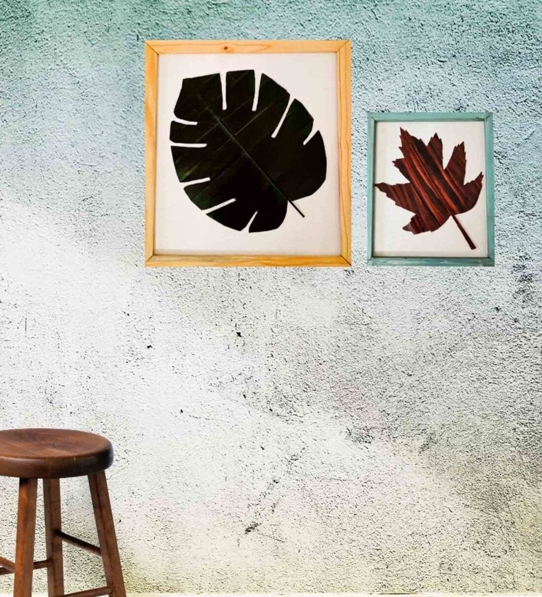 Buy Leaves cluster Wall DecorLeaves Cluster Wooden Wall Art In Walnut ...