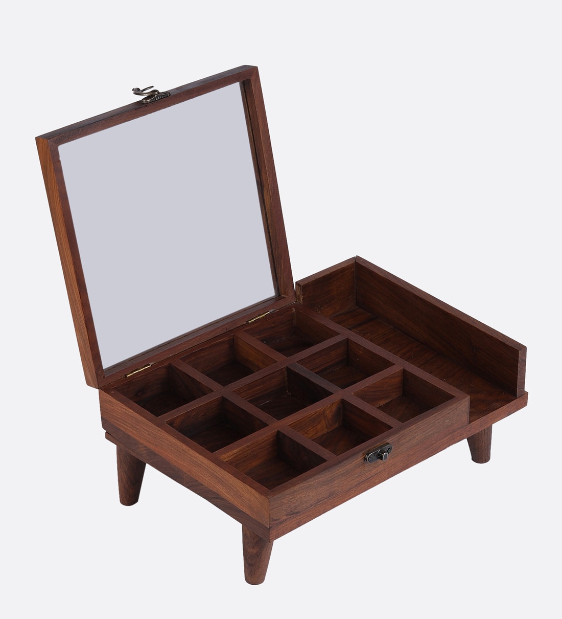 Buy Legged Wooden Spice Box by Brick Brown Online - Spice Boxes ...