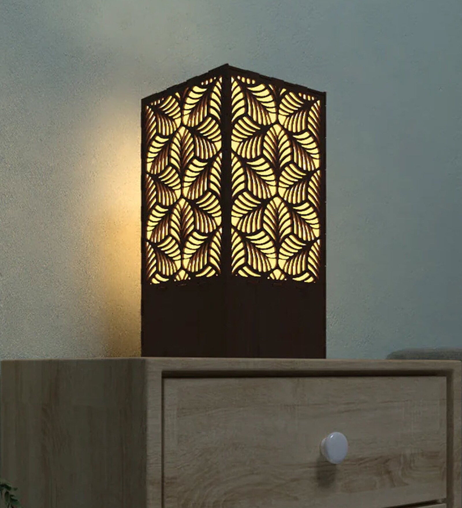 Buy Leaf Pattern Design Brown Birch Ply Table Lamp at 21% OFF by ...