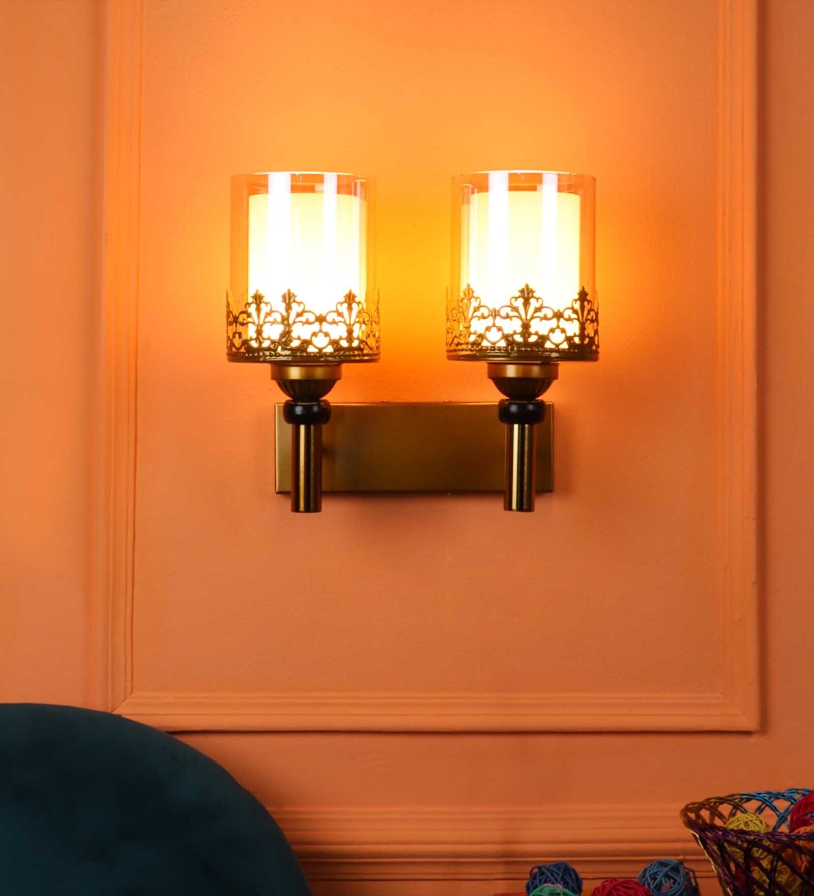 Buy Learc Designer Lighting Antique Brass Finish Wall Light Wl2696 by ...