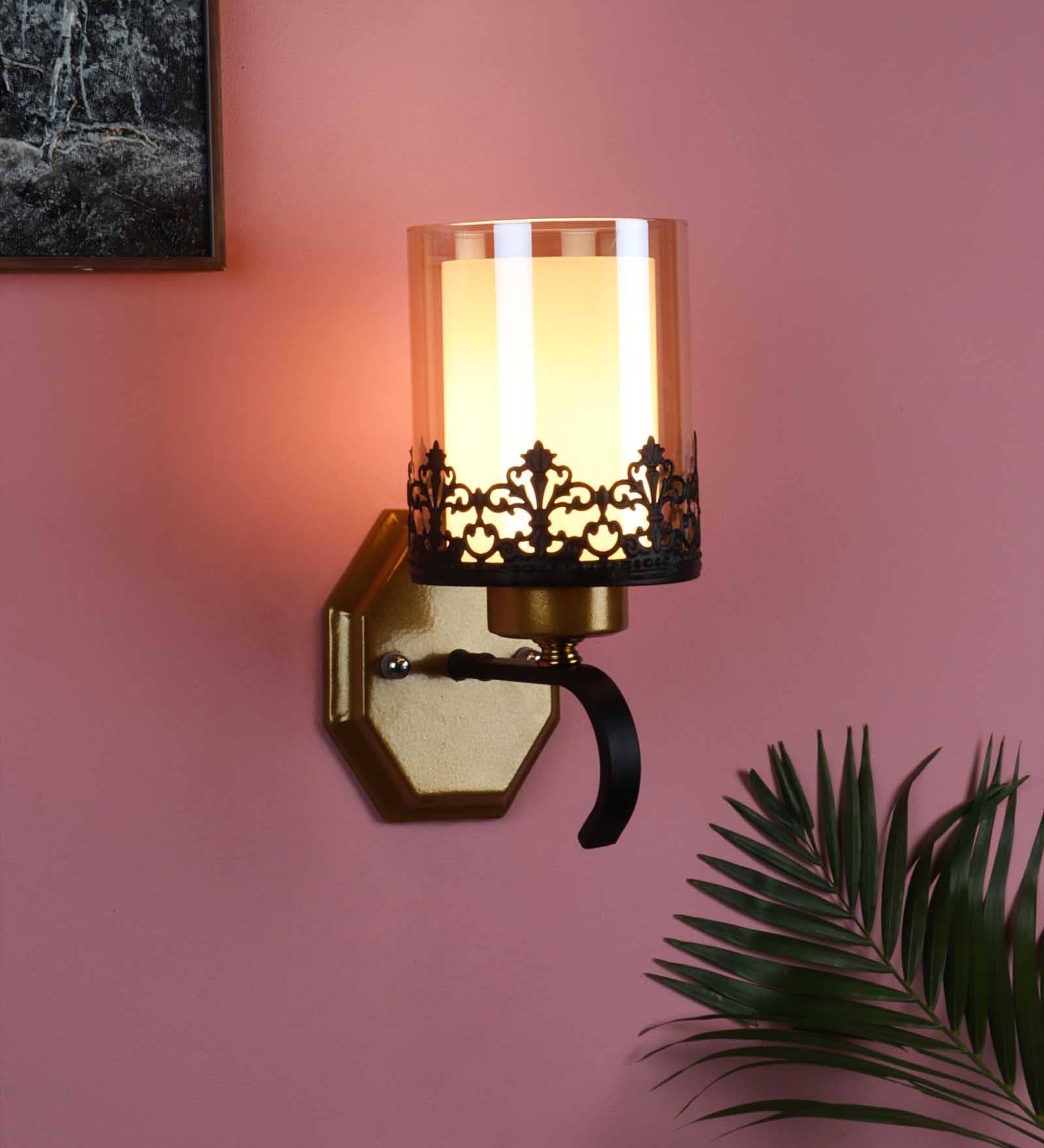 Buy Learc Designer Lighting Wrought Iron Rustic Finish Wall Light ...