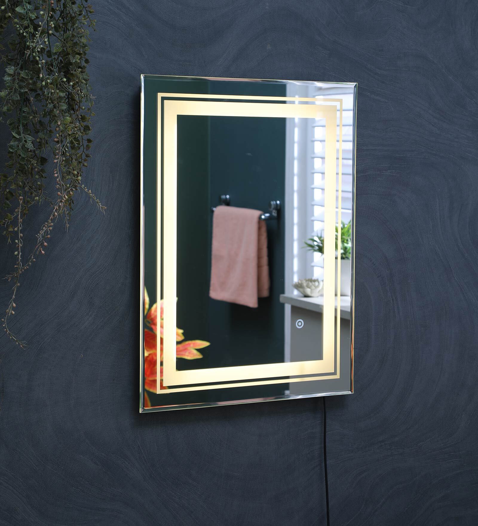 Buy LED Rectangle 24 x 18 Inch Wall Mirror in White Colour at 42% OFF by Aranaut | Pepperfry