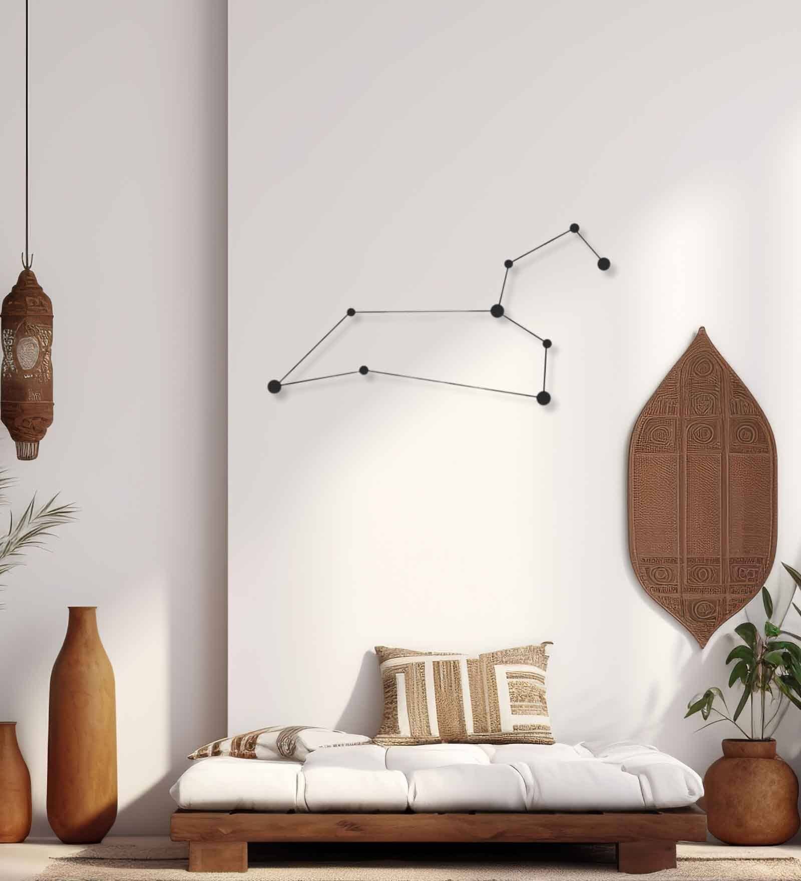 Buy Leo Constellation Black Mild Steel Wall Art at 32% OFF by Elysian ...
