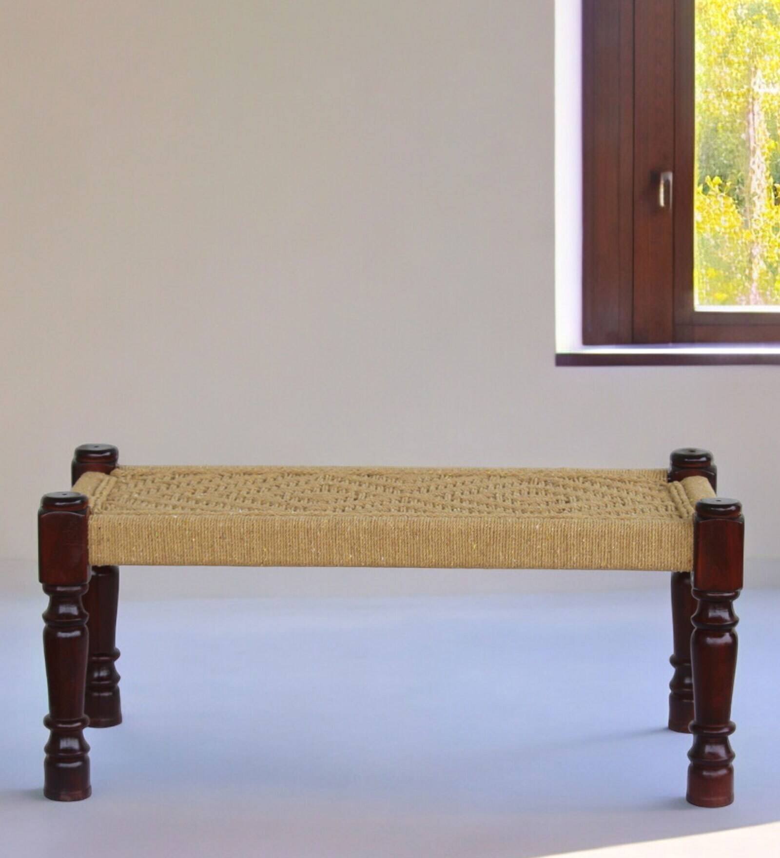 Buy Leo Mini Solid Wood Bench in Beige And Brown Colour at 20% OFF by ...