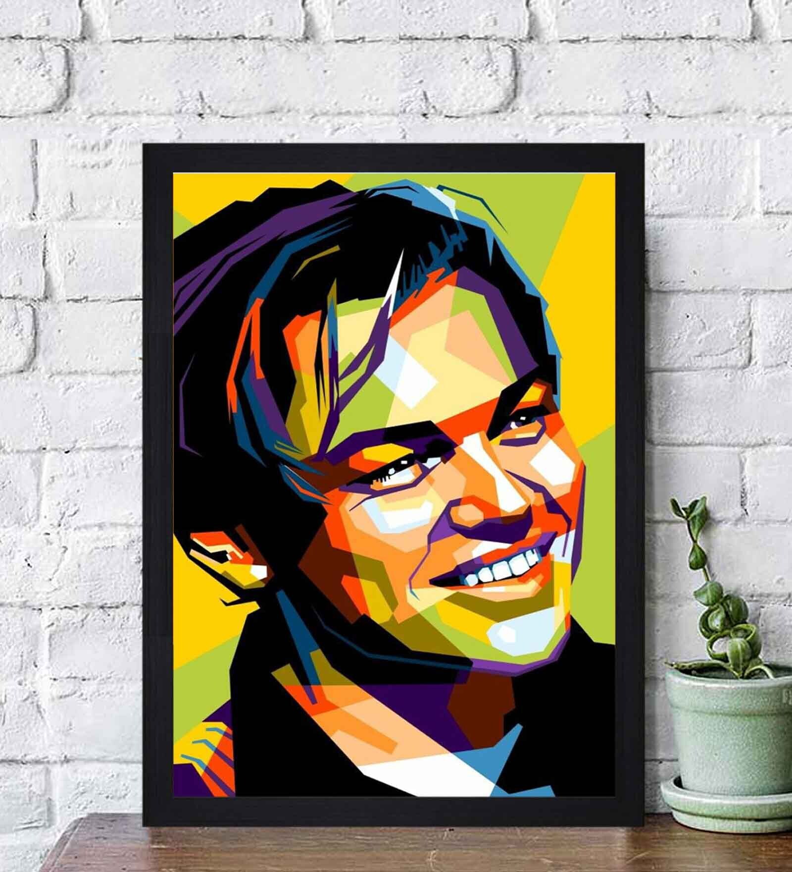 Buy Leonardo Dicaprio Texture Paper Framed Art Print by Cheque Decor at ...