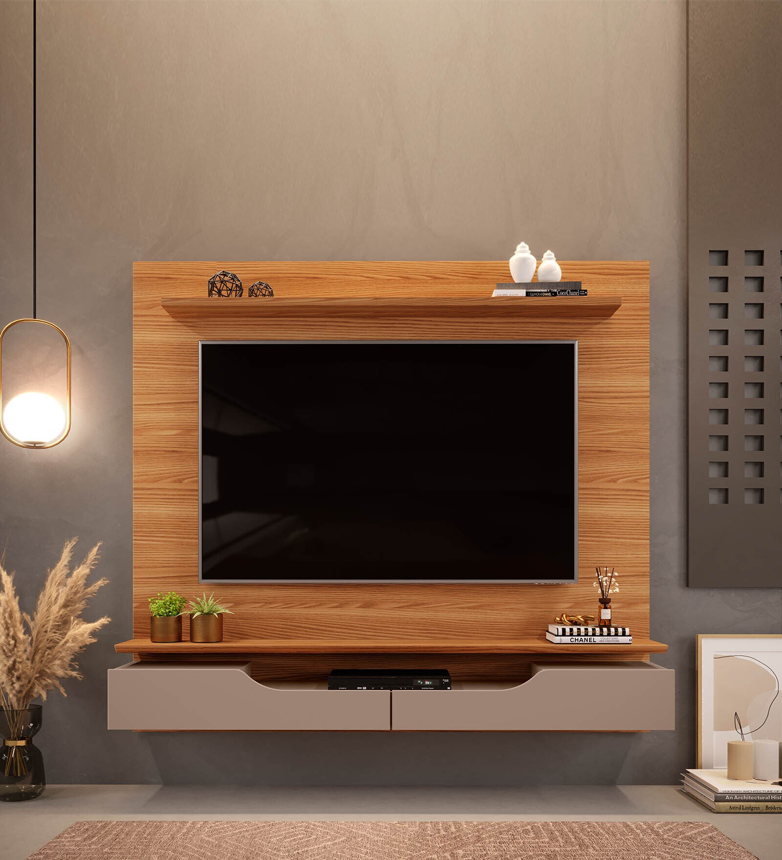 Buy Levi Tv Unit In Carvalho Nobre/Griz Finish For Tvs Up To 60\ at 32% ...