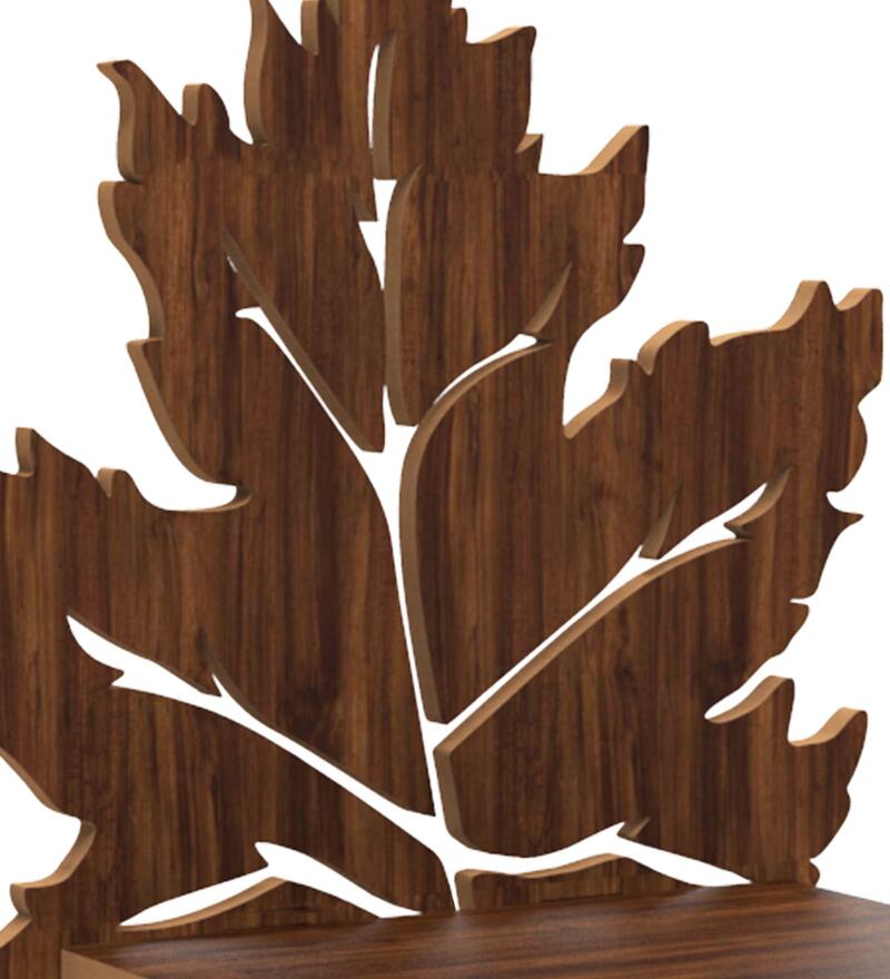 Buy Leaf MDF Wall Shelf In Brown By Home Sparkle Online - Modern Wall ...