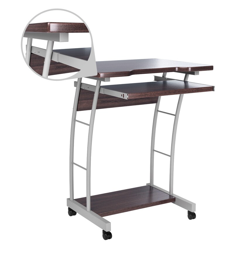 Buy Leo Computer Table in Walnut Finish Online - Computer Tables ...