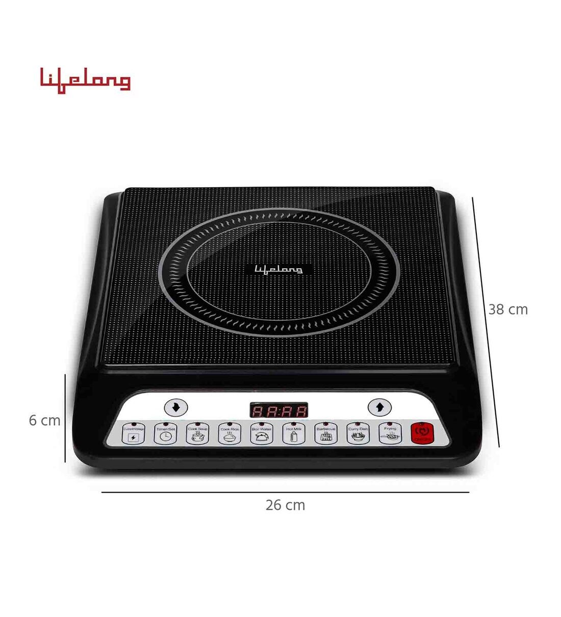 Buy Lifelong Inferno LLIC30 2000W Induction Cooktop in Grey Colour ...