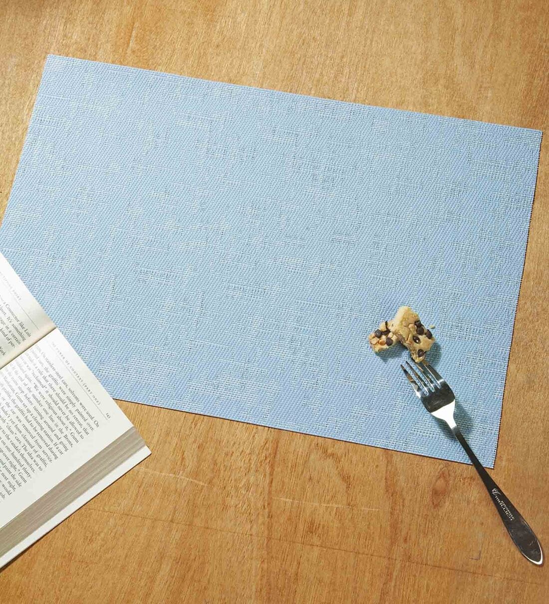 Buy Light Blue Vinyl 18 X 12 Inches Placemats (Set of 6) by Obsessions ...