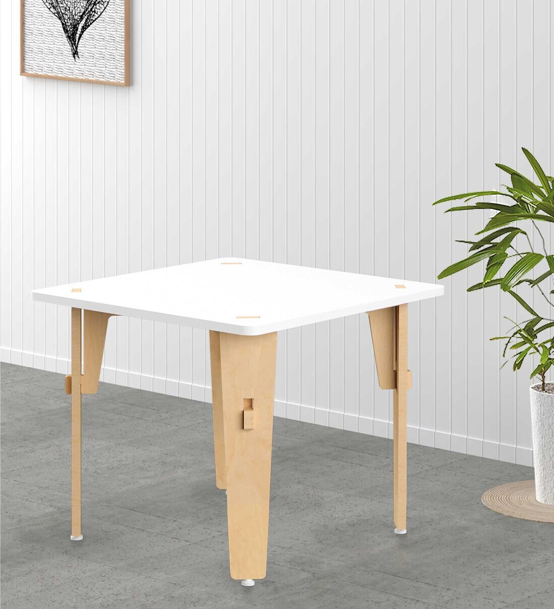 Buy Lime Fig Medium Kids Activity Table in White Colour at 5% OFF by X ...