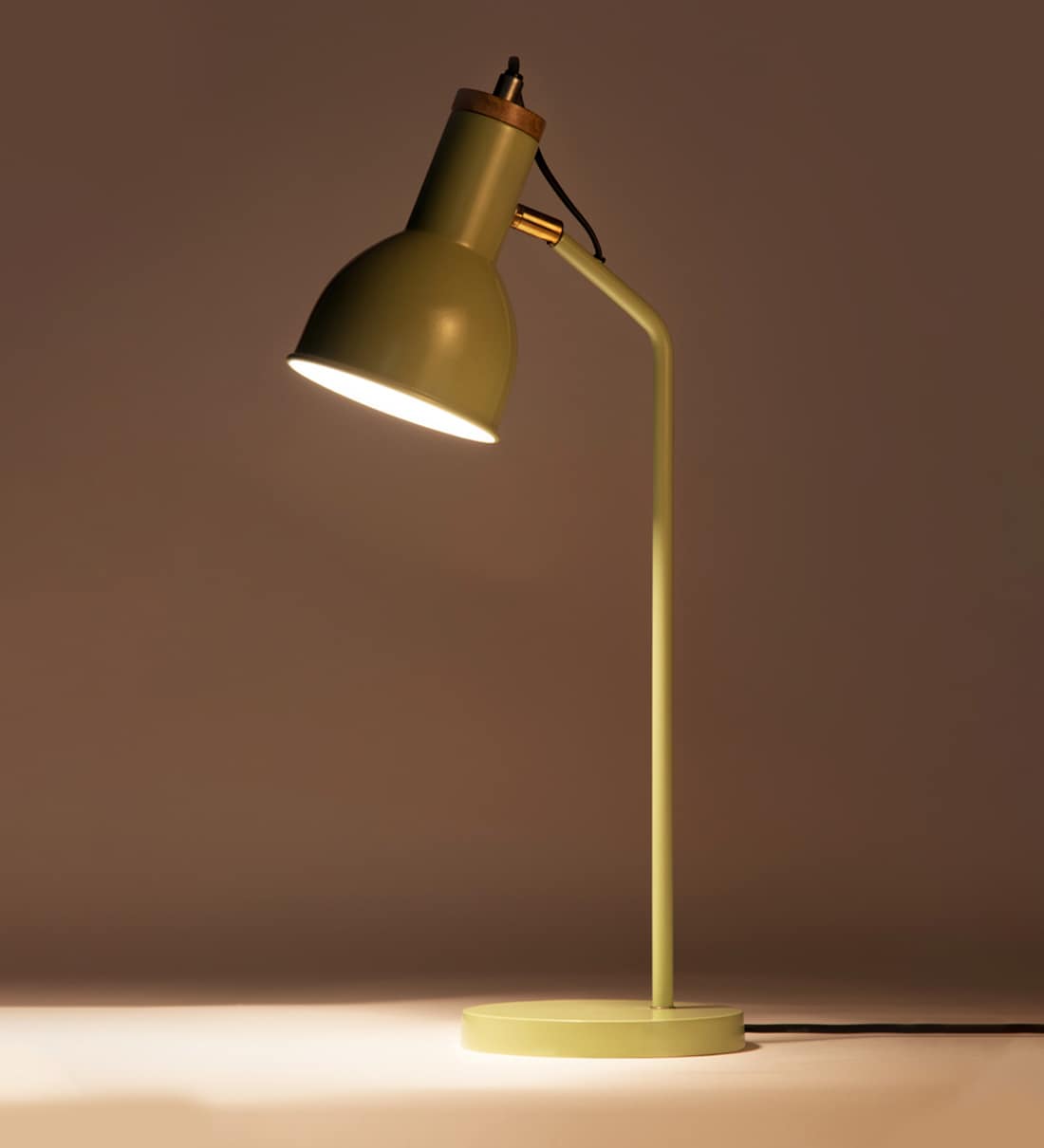 Buy Lisa Green Iron Shade Study Lamp With Green Base Handcrafted By ...