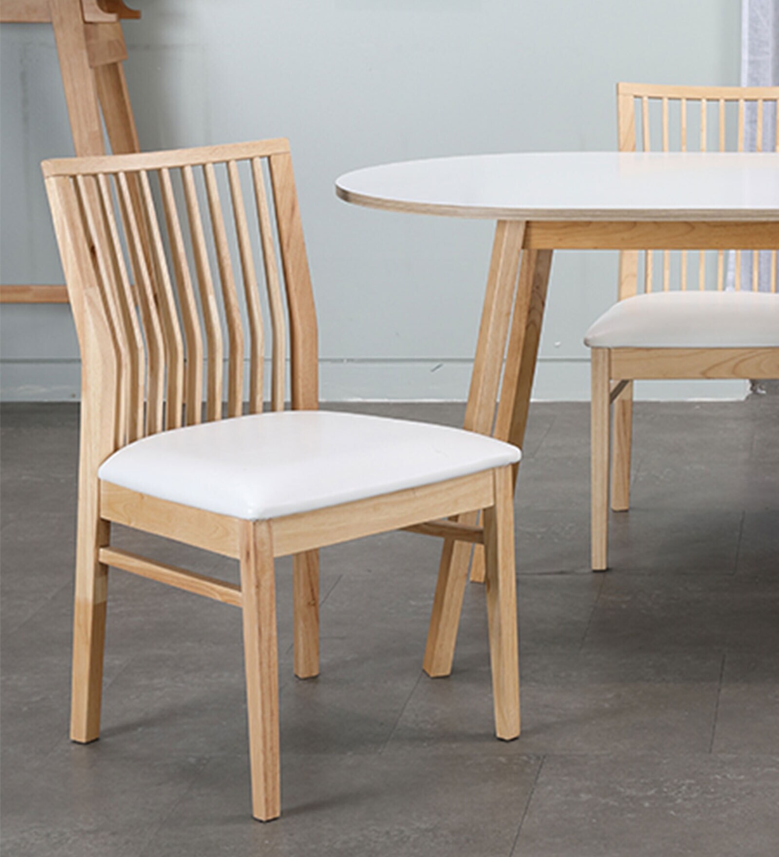 Buy Lidia/P Leatherette Dining Chair In Natural Colour at 33% OFF by ...