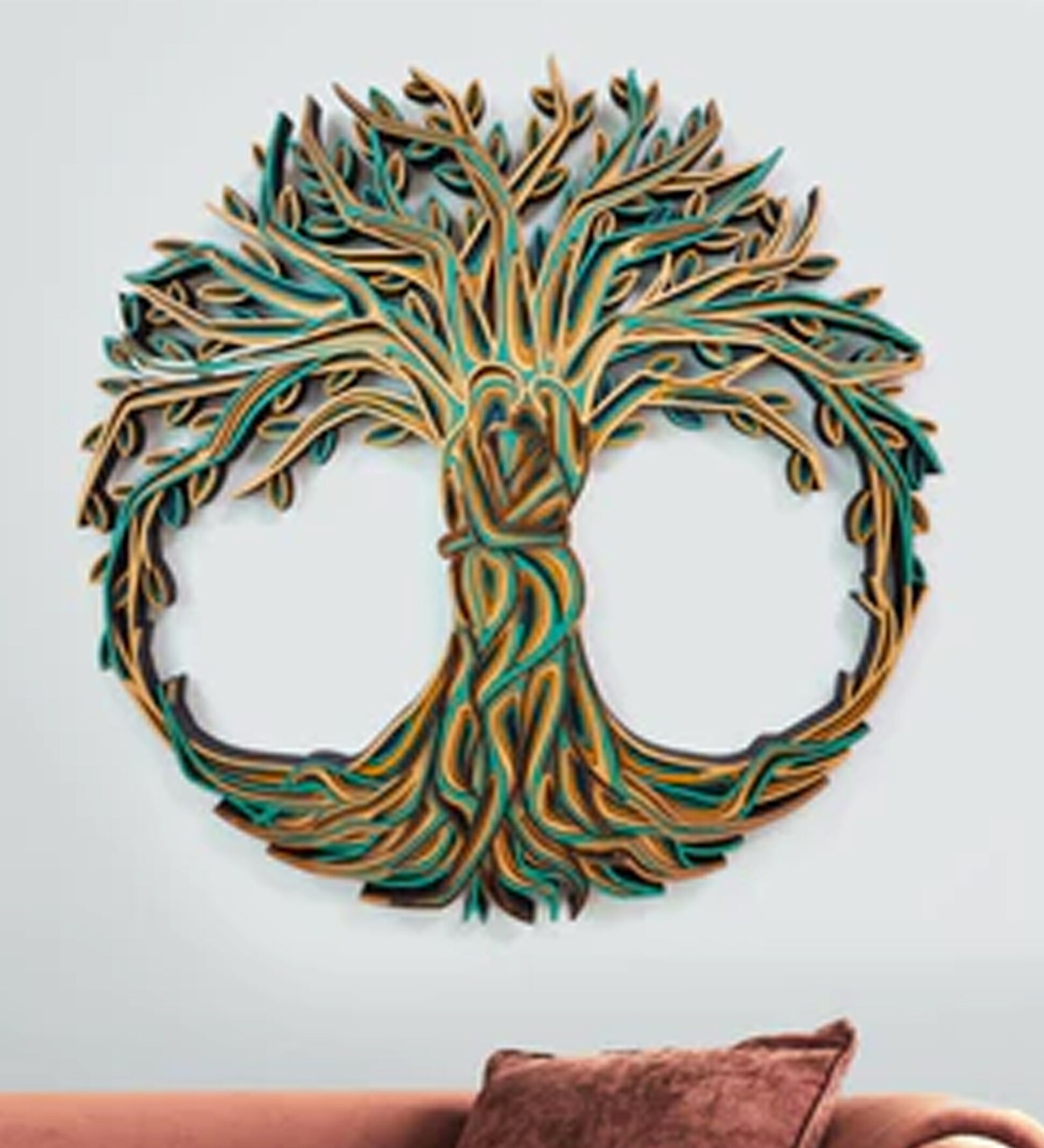 Buy Life Tree Multicolor Mandala 3D Wooden Wall Art by ClawCrafts ...