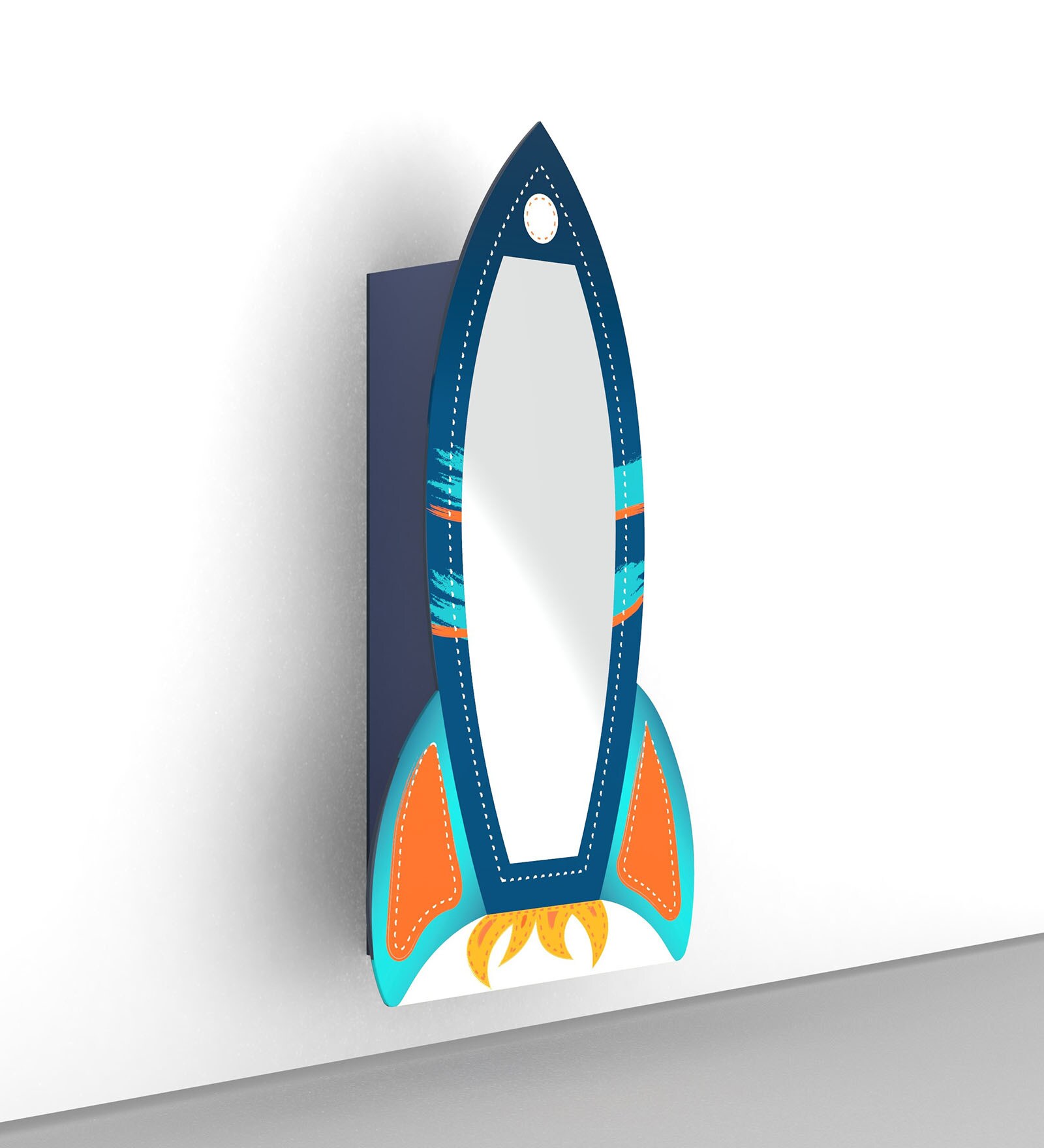 Buy Liftoff Rocket Mirror for with Storage in Blue Colour Boingg! - A ...