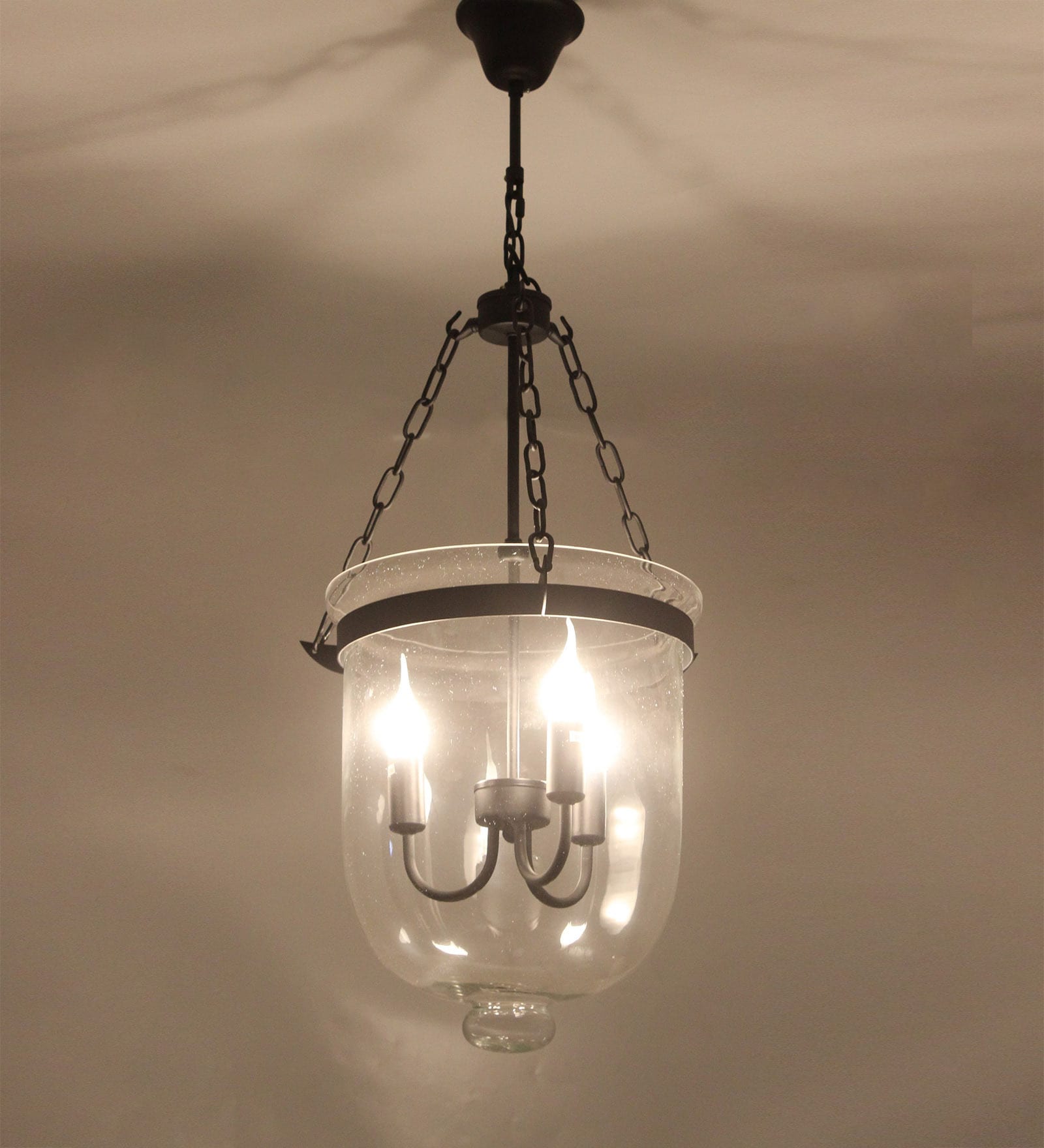 Buy Transparent Glass Hanging Lamp by LightsPro Online - Colonial ...