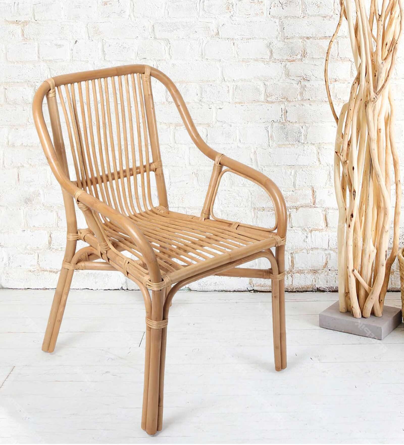 Buy Linnga Bamboo Arm Chair In Beige Colour at 73% OFF by Habereindia ...