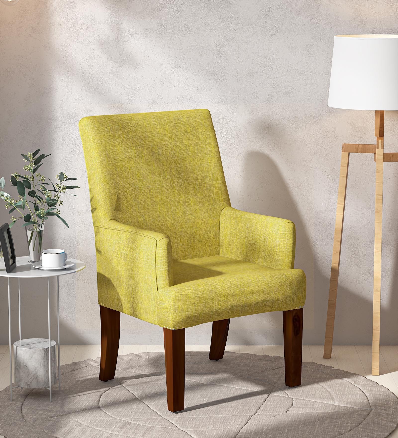 Buy Lipetsk Fabric Arm Chair In Yellow Colour at 37% OFF by Woodsworth ...