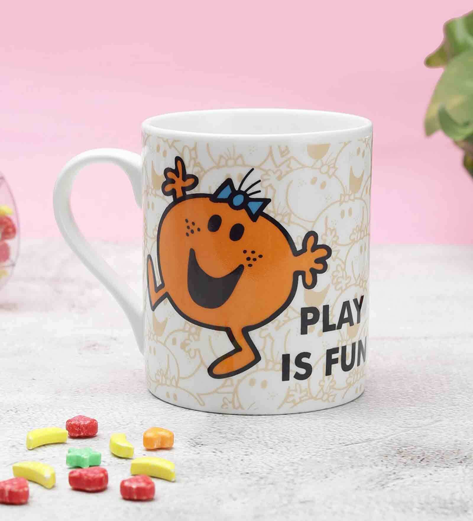 Buy Little Miss Fun 330ml White & Orange Ceramic Coffee Mug at 14% OFF ...