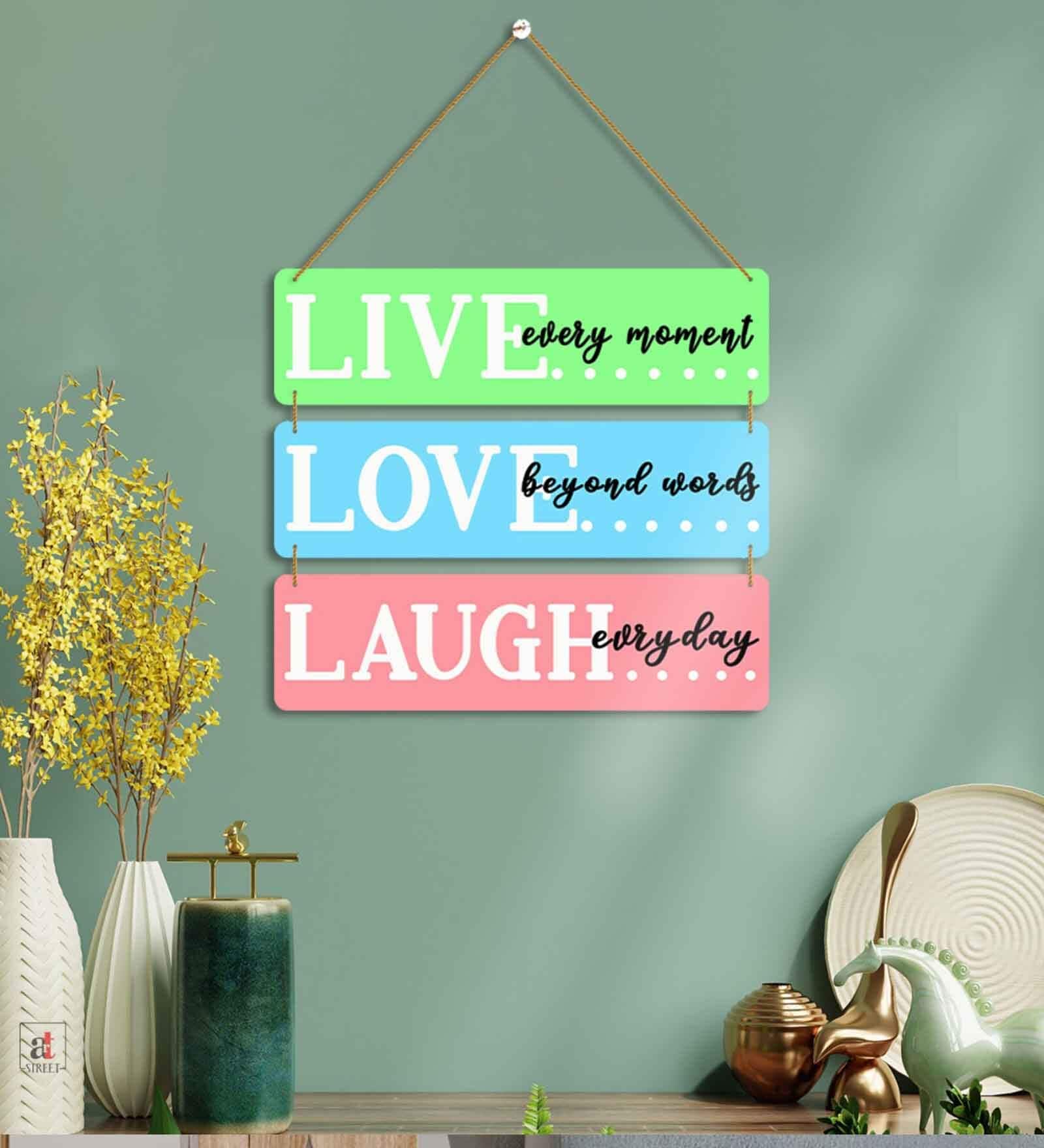 Buy Live Love Laugh Wooden Plaque By Art Street at 21% OFF by Art ...