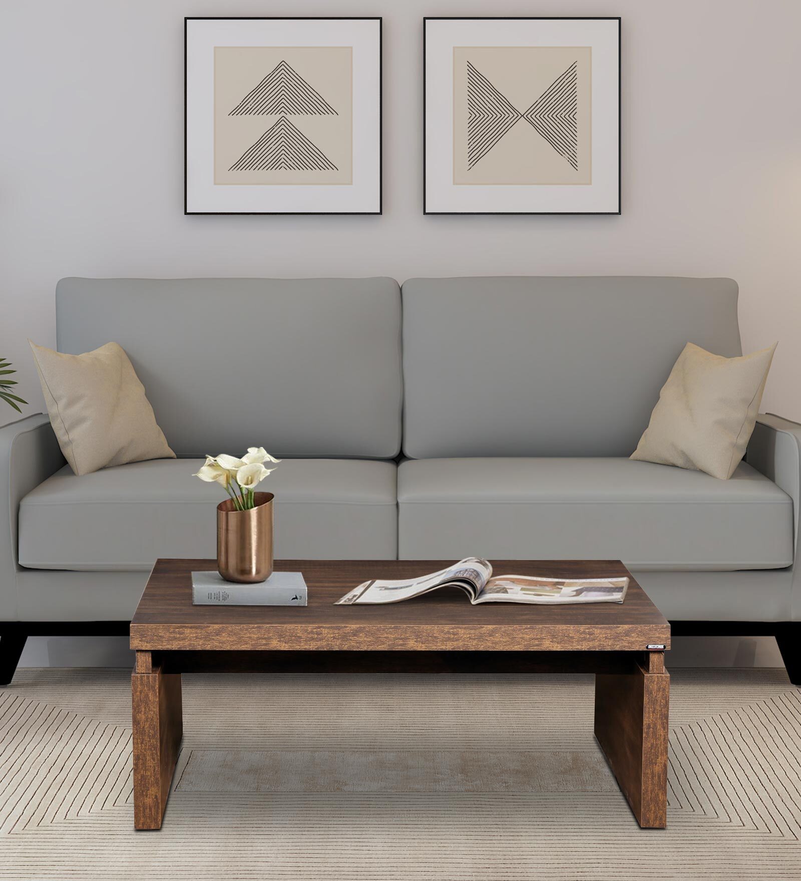 Buy Livia Coffee Table In Matte Brown Finish at 46% OFF by Casacraft ...