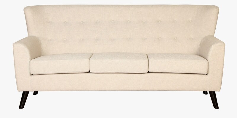 Buy Lima 3 Seater Sofa in Beige Colour - CasaCraft By Pepperfry Online ...