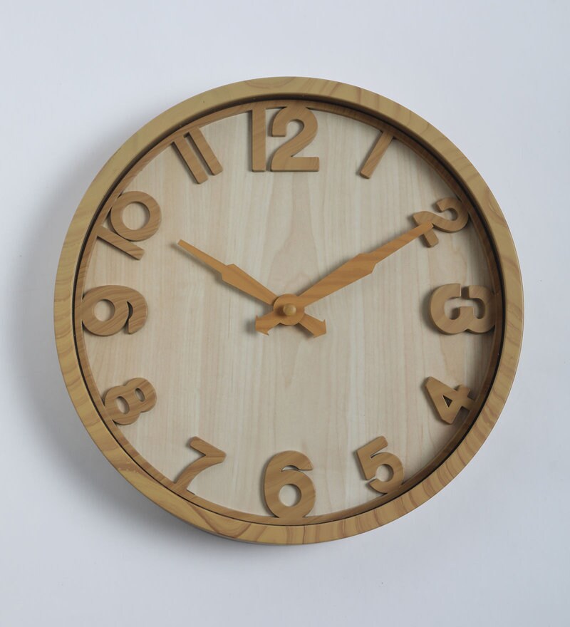 Buy Light Brown Plastic Wall Clock by am2pm Online - Modern Wall Clocks ...