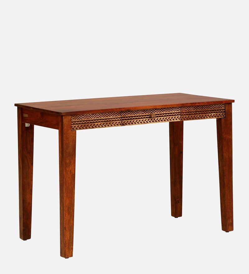 Buy Lima Solid Wood Writing Table In Honey Oak Finish By Woodsworth ...