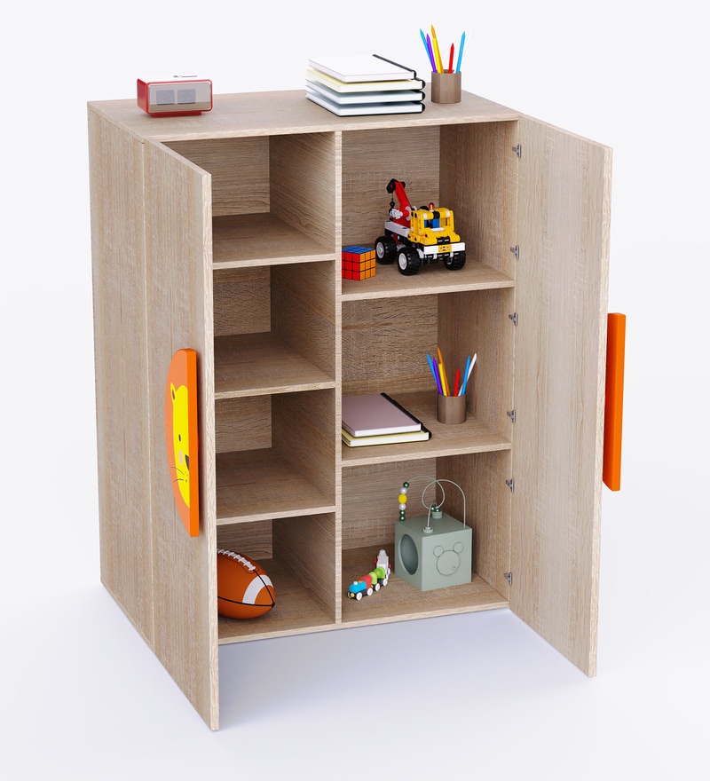 Buy Lion'S Den Kids Storage Cabinet in Oak Colour Online - Kids Storage ...