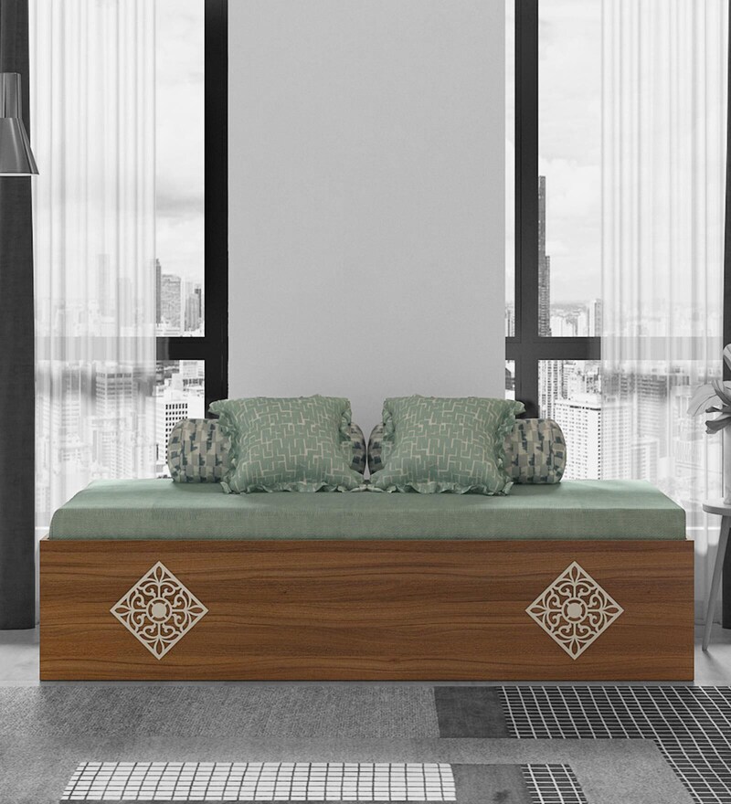 Buy Livo Single Bed in Exotic Teak Finish with Box Storage Online ...