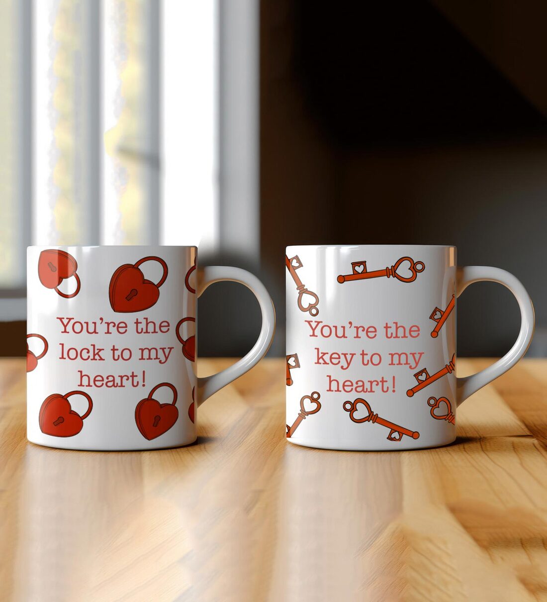 Buy White You are my happizzaness Stoneware (Set of 2) Lock & Key ...