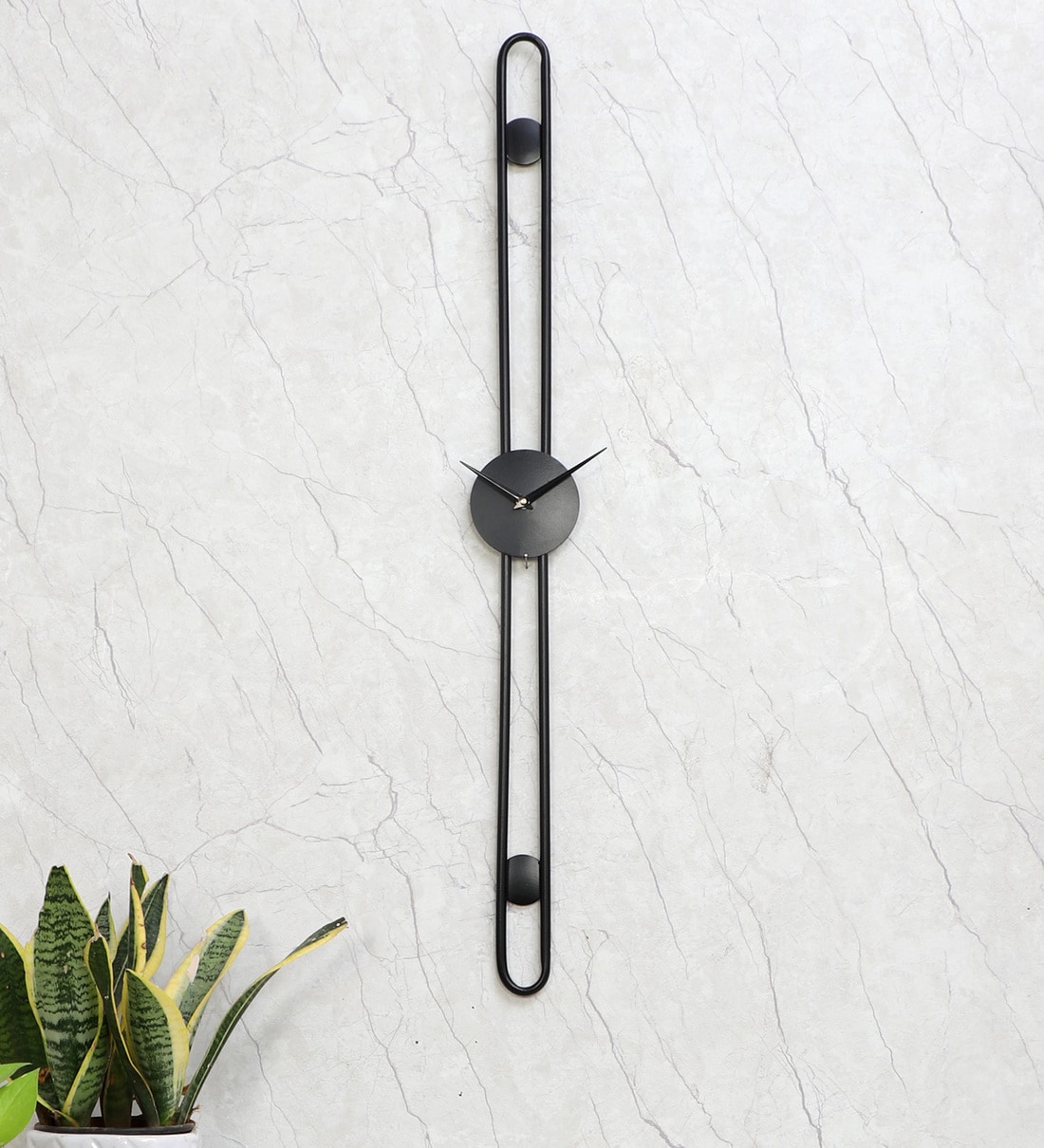 Buy Long Striped Black Iron Novelty Wall Clock at 8% OFF by Amaya ...