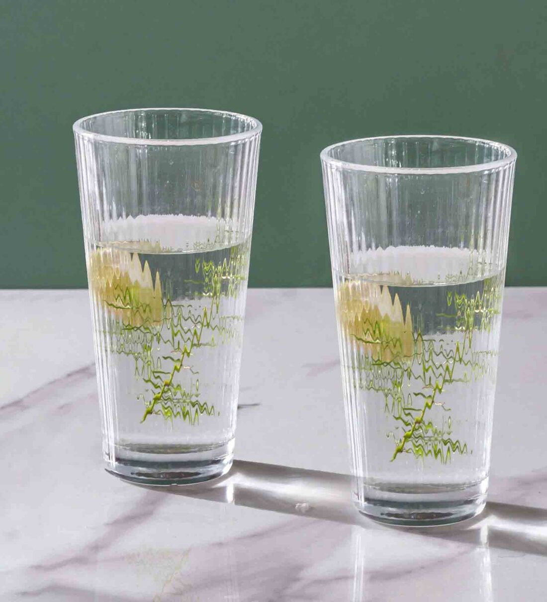Buy L ong Striped 300ml (Set of 2) Cocktail Glass Online - Cocktail ...