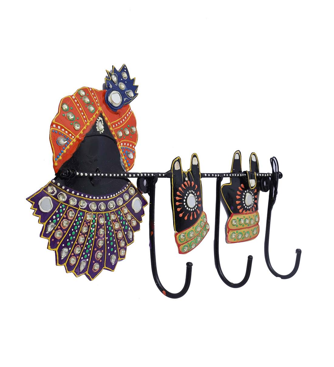 Buy Lord Krishna Key Holder - 3 Hooks by Aapno Rajasthan Online ...