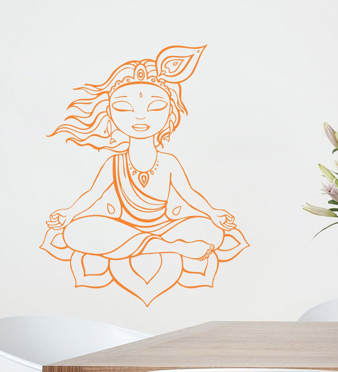 Buy Lord Krishna Wall Sticker & Decal by StickerYard Online - Spiritual ...