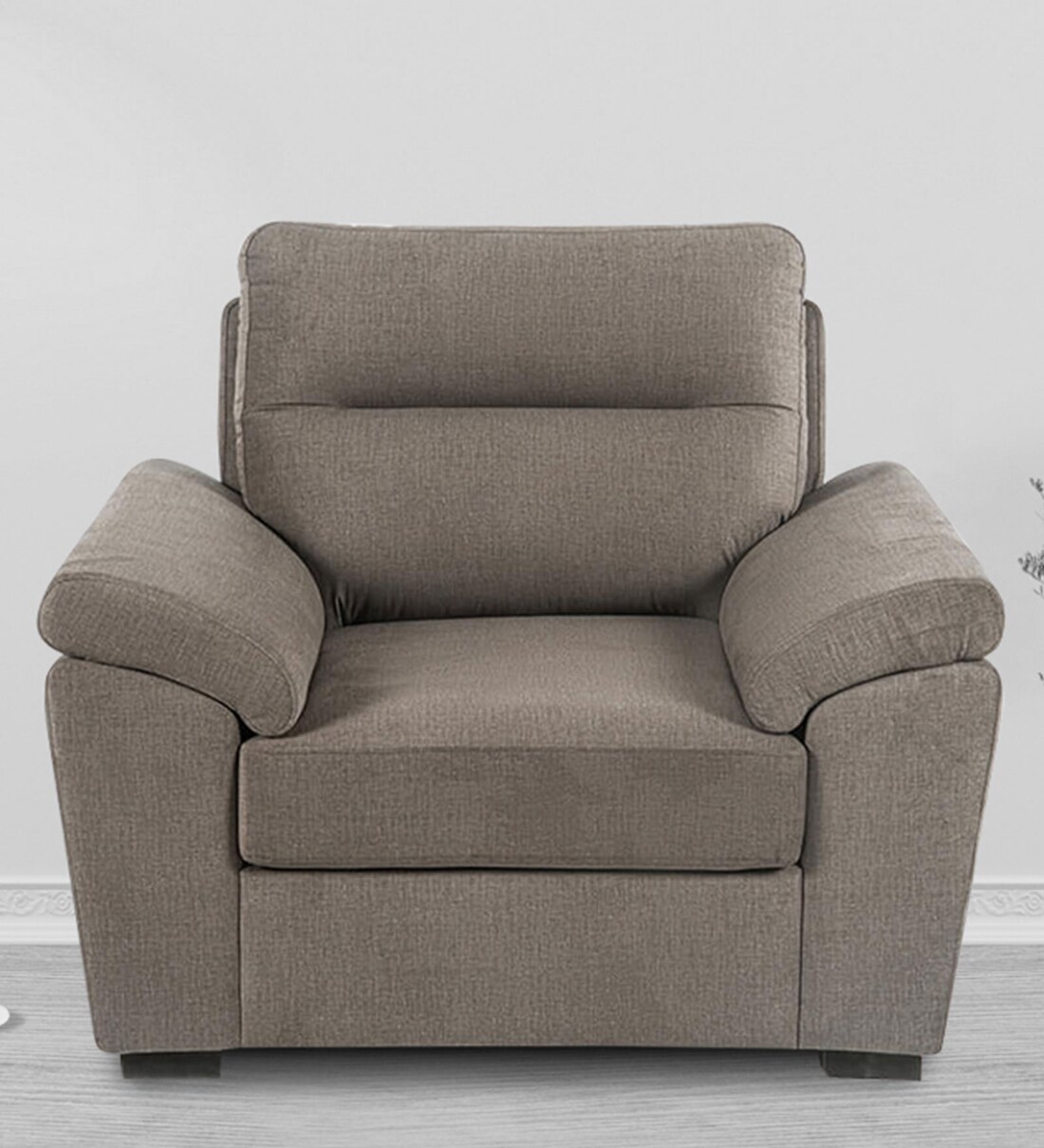 Buy Lounger Fabric 1 Seater Sofa in Brown Colour by Wakefit Online ...