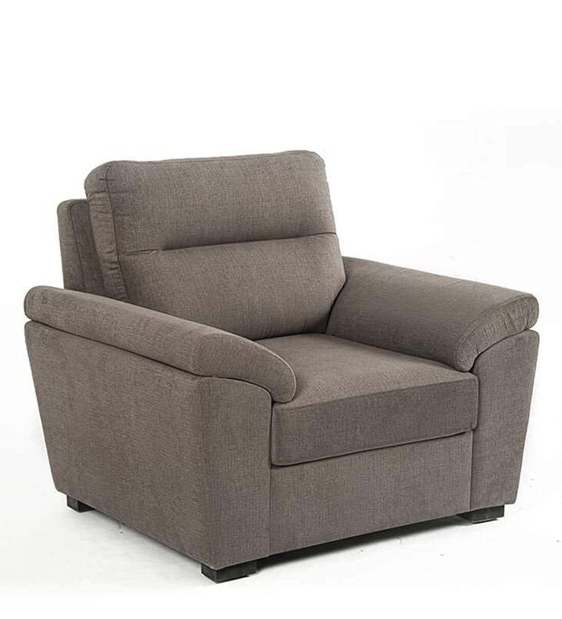 Buy Lounger Fabric 1 Seater Sofa in Brown Colour by Wakefit Online - Contemporary 1 Seater Sofas ...